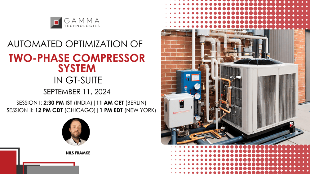 Automated Two-phase compressor system in GT-SUITE Webinar 20240909